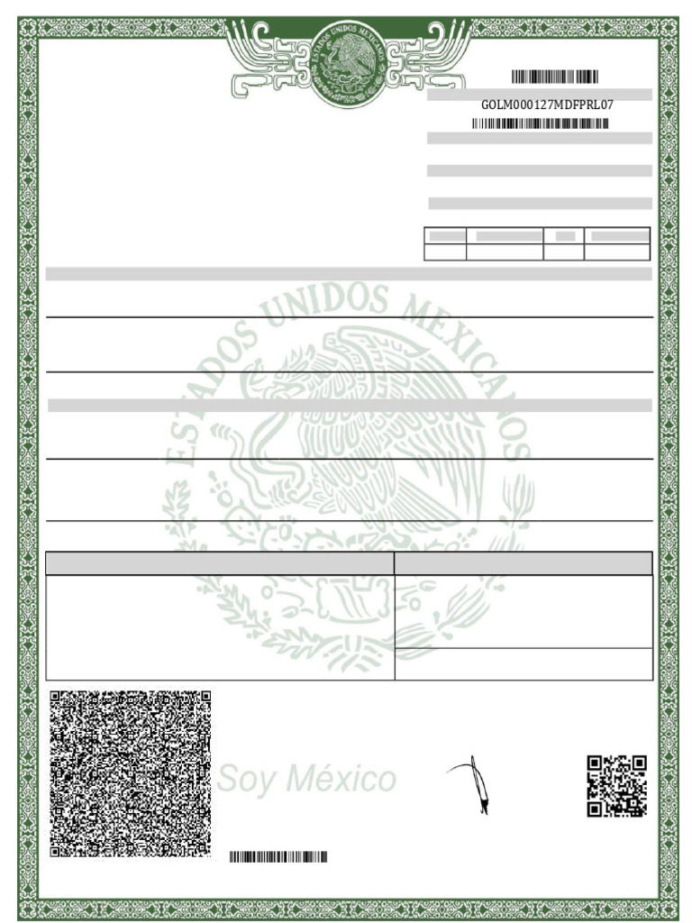 Acta de Nacimiento Editable | PDF | Gobierno y personalidad | Privacidad