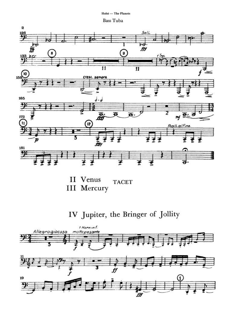 Jupiter-Holst Tbn3Tuba | PDF