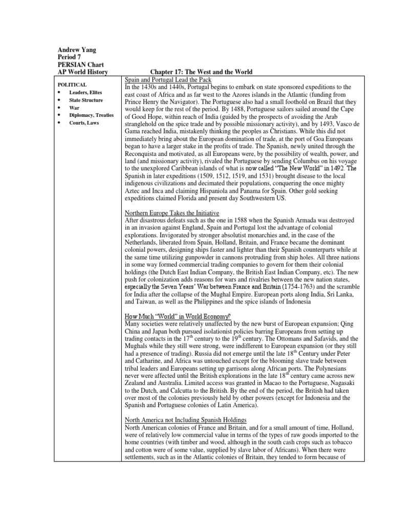 European Expansion in Chapter 17 | PDF | Portugal | Mercantilism