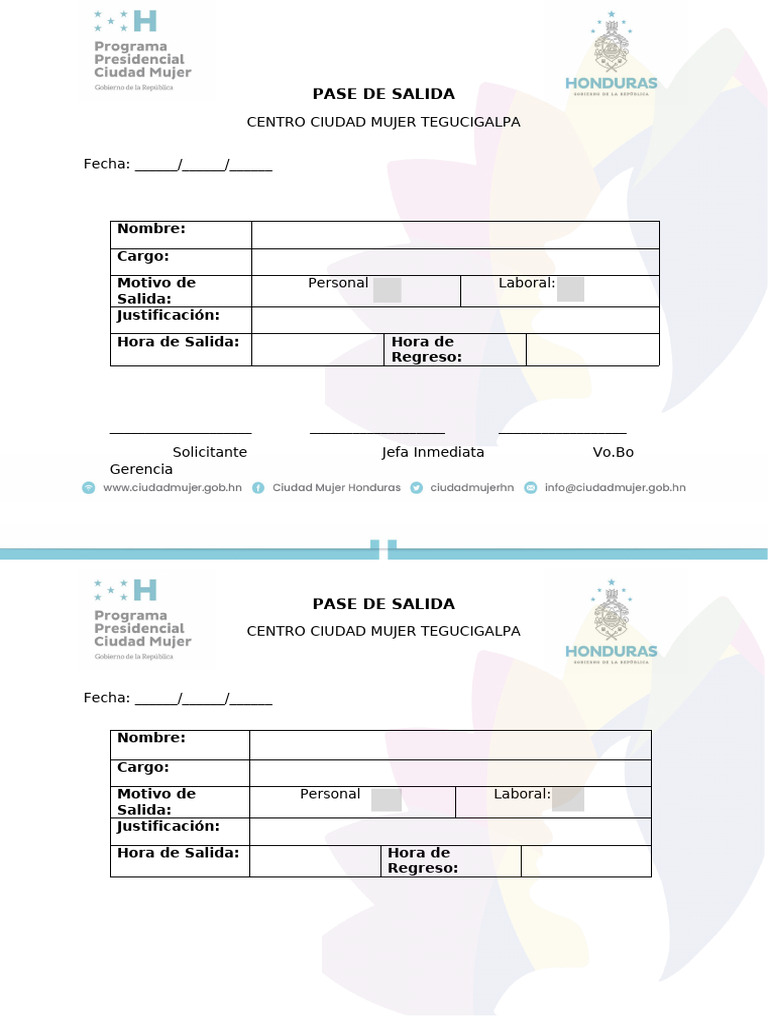 Pase de Salida | PDF