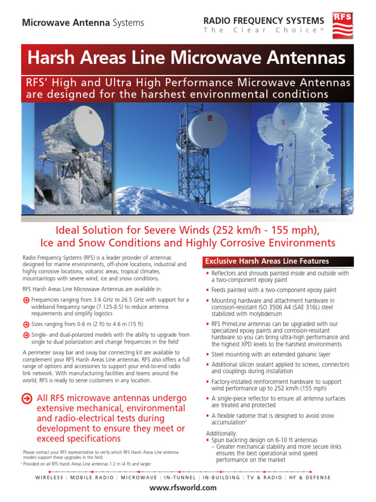 Microwave Harsh Areas Global 7065 RevA | PDF | Microwave | Antenna (Radio)