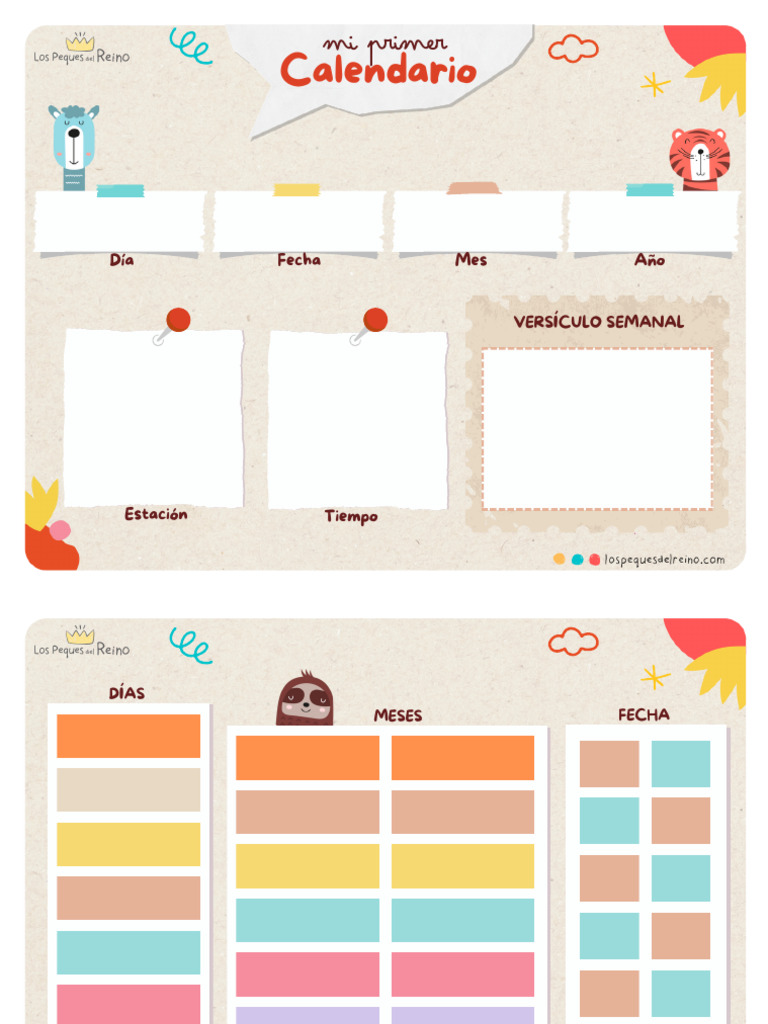 Mi Primer Calendario: Días y Estaciones | PDF