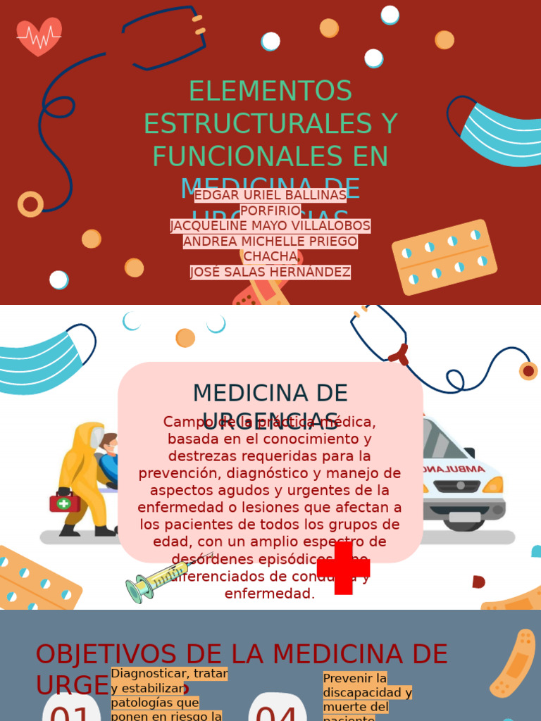 Elementos Estructurales y Funcionales en Medicina de Urgencias | PDF | Medicina | Cuidado de la ...