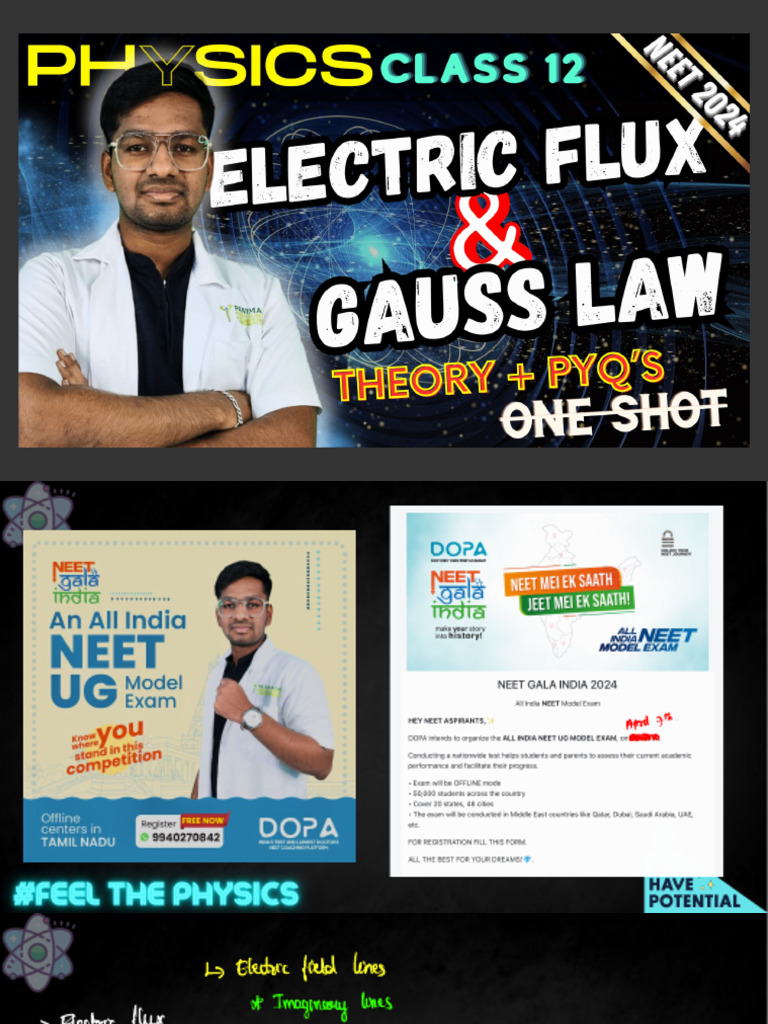 Electric Flux and Gauss Law - BMNT | PDF | Flux | Multivariable Calculus
