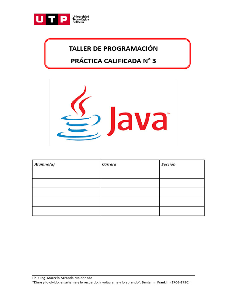 Taller: Programación en Java OOP | PDF