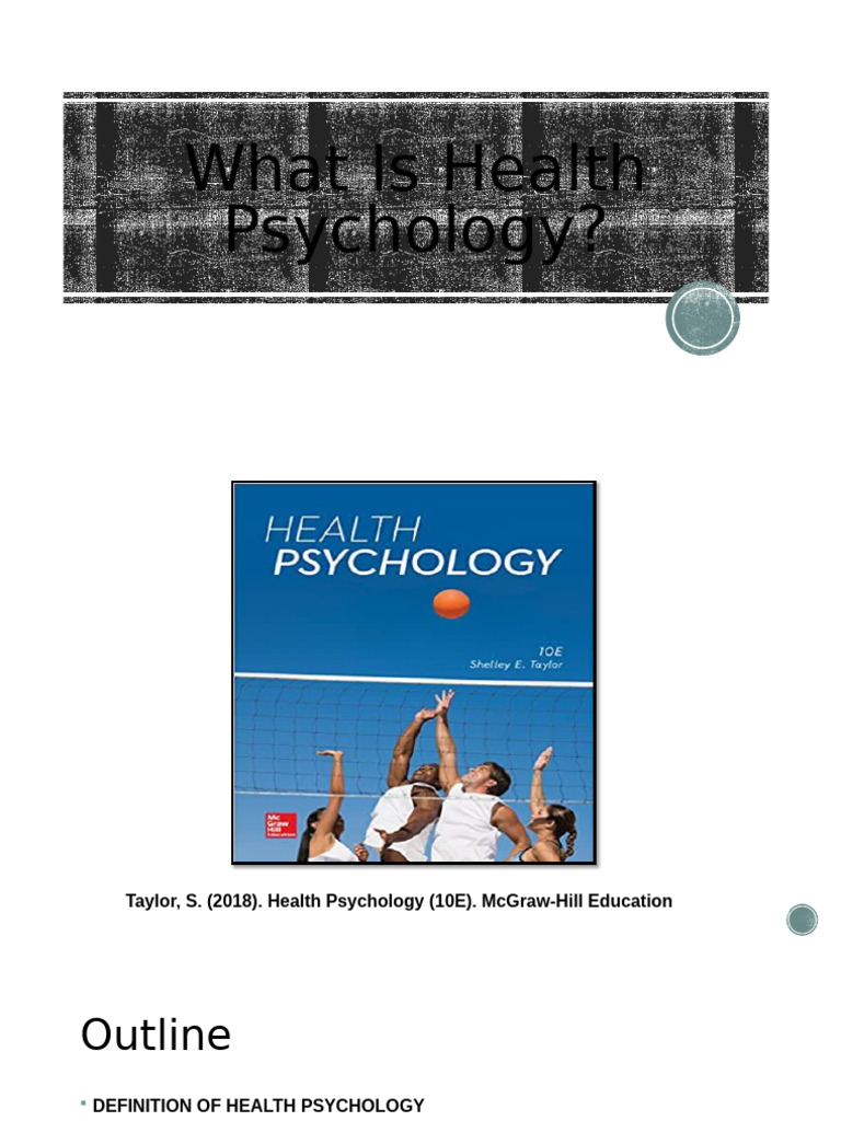 Chapter 1 - What Is Health Psychology | PDF | Health Psychology | Chronic Condition