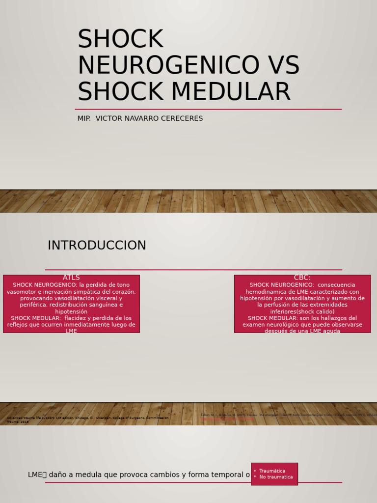 Shock Neurogenico Vs Shock Medular | PDF | Neuroanatomía | Choque ...