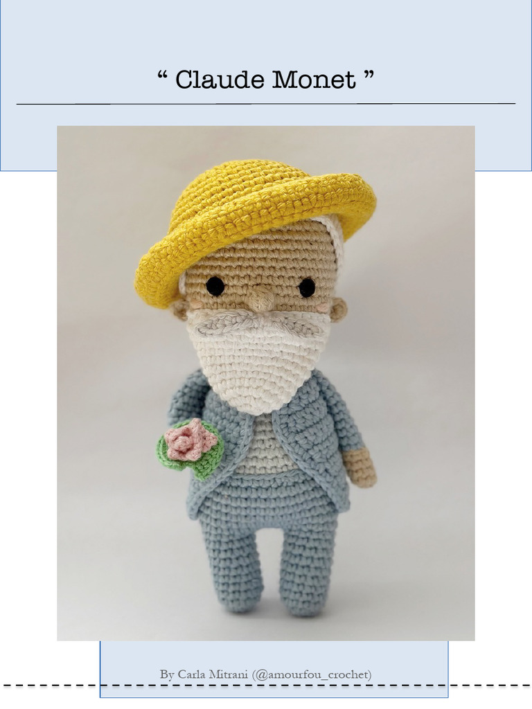 Amourfou Pintor Artista Claude Monet | PDF | Crochet | Yarn