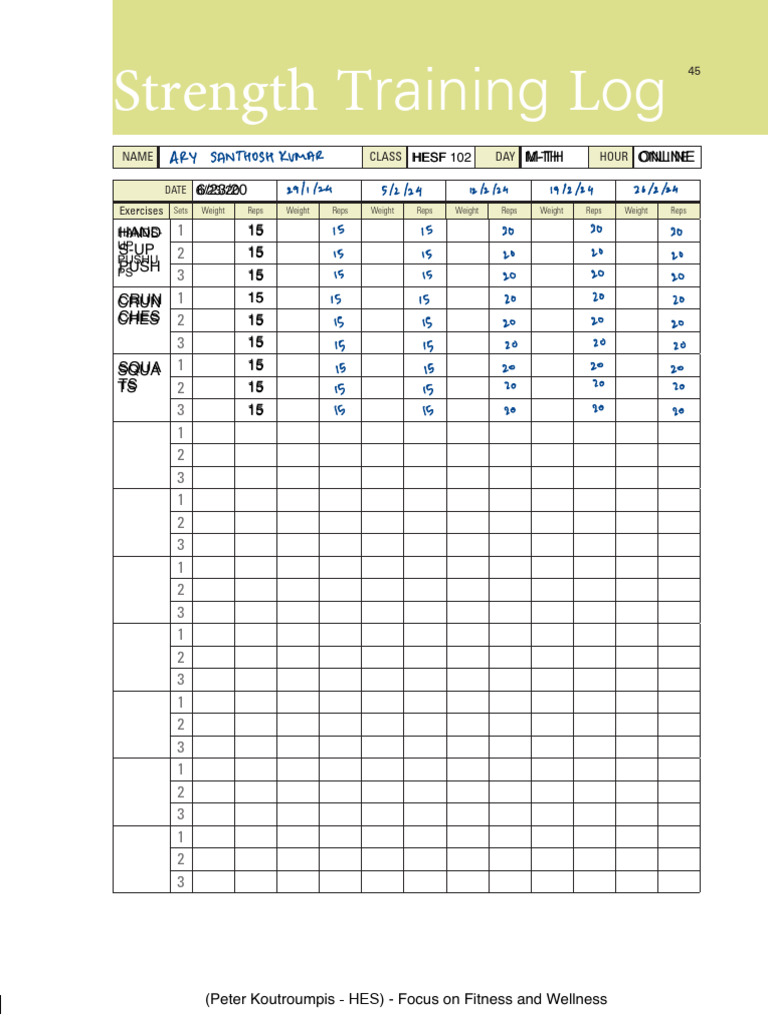 03 - Fofw - Strength Training Summary - Form | PDF