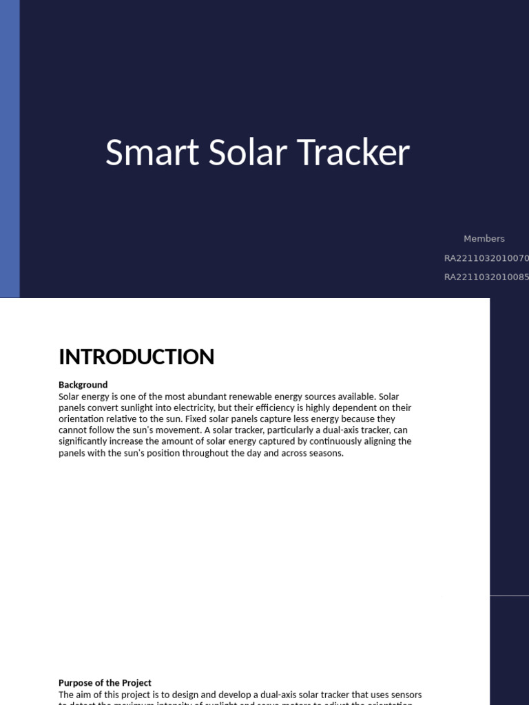 Dual Axis Solar Tracker | PDF | Solar Panel | Sustainable Technologies