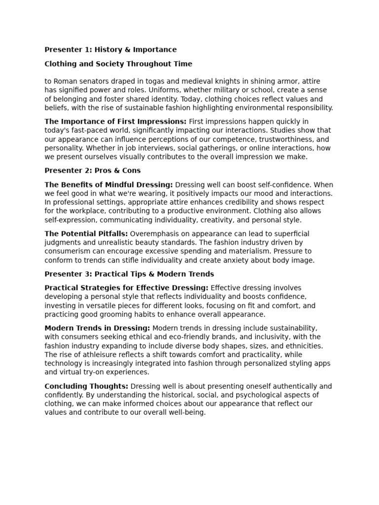 Presentation Group2 Pdf Fashion Clothing