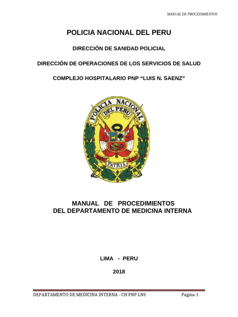 Mapro Departamento de Medicina Interna 2018 | PDF | Hospital | Historial médico