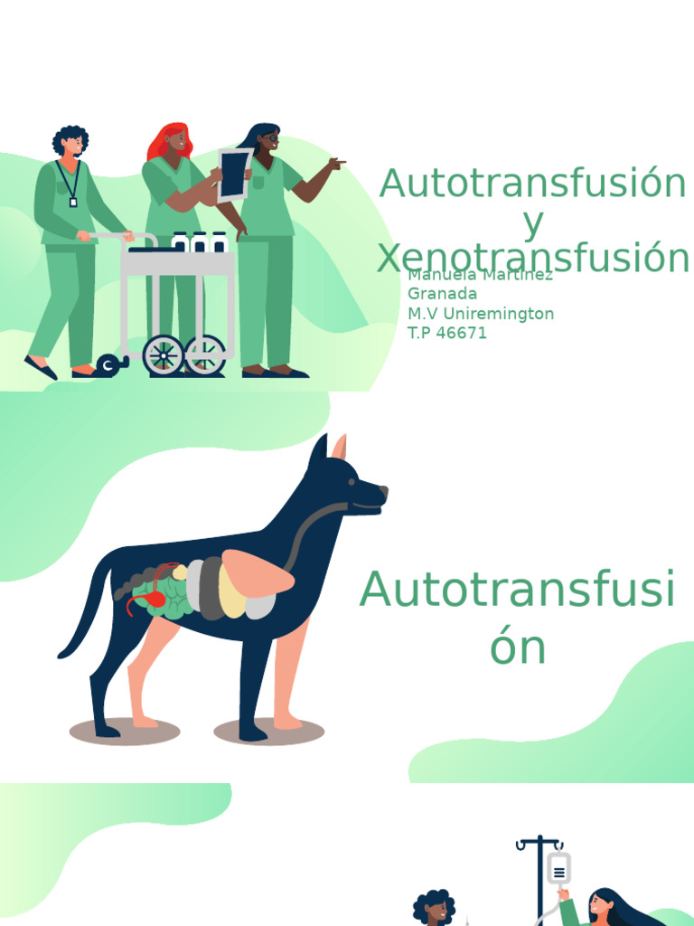 Autotransfusión y Xenotransfusión | PDF | Transfusión de sangre | Sangre