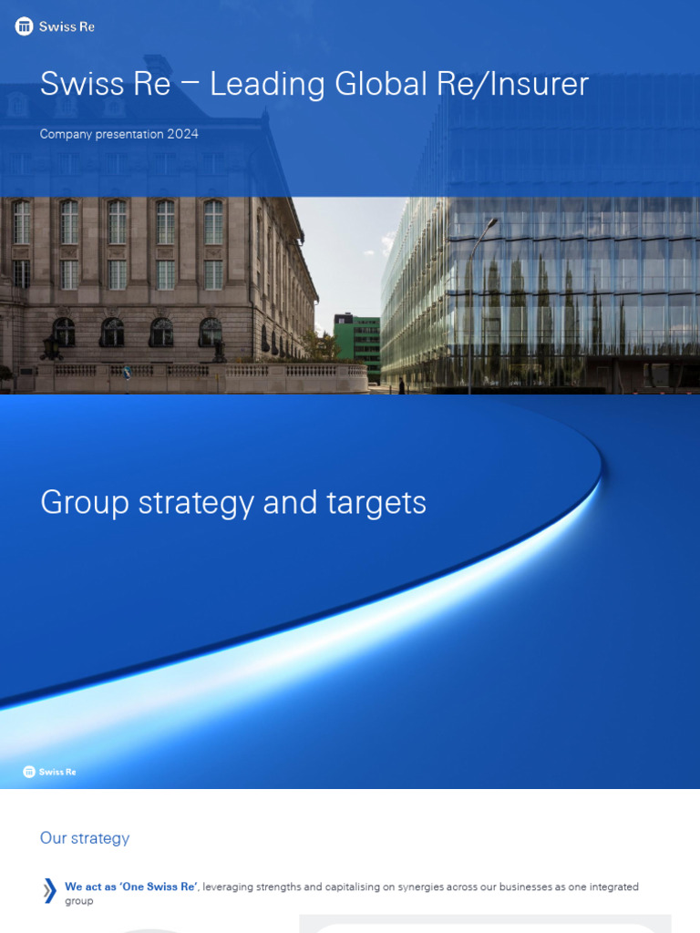 Swiss Re 2024 Company Overview | PDF | Insurance | Share Repurchase