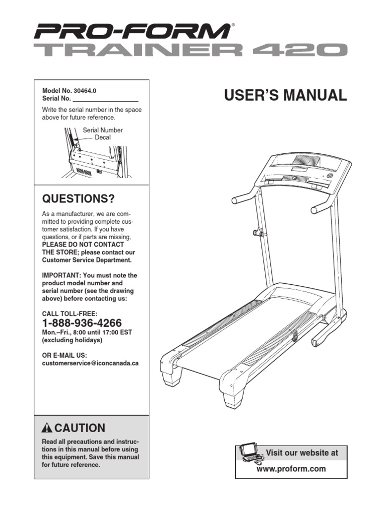 PROFORM Trainer 420 Manual | PDF | Screw | Electrical Connector