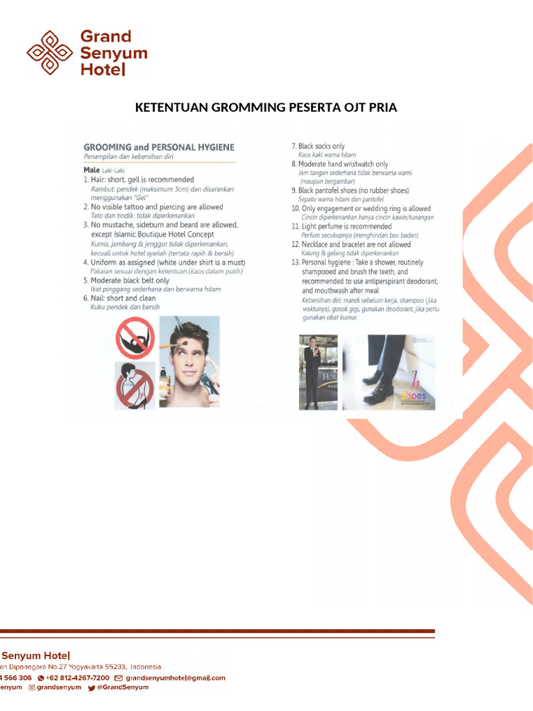 Ketentuan Gromming Pria GSH | PDF