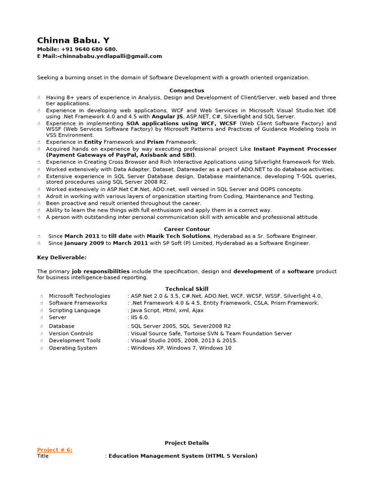 ChinnaBabu_.Net, Angular JS | PDF | Microsoft Sql Server | Entity Framework
