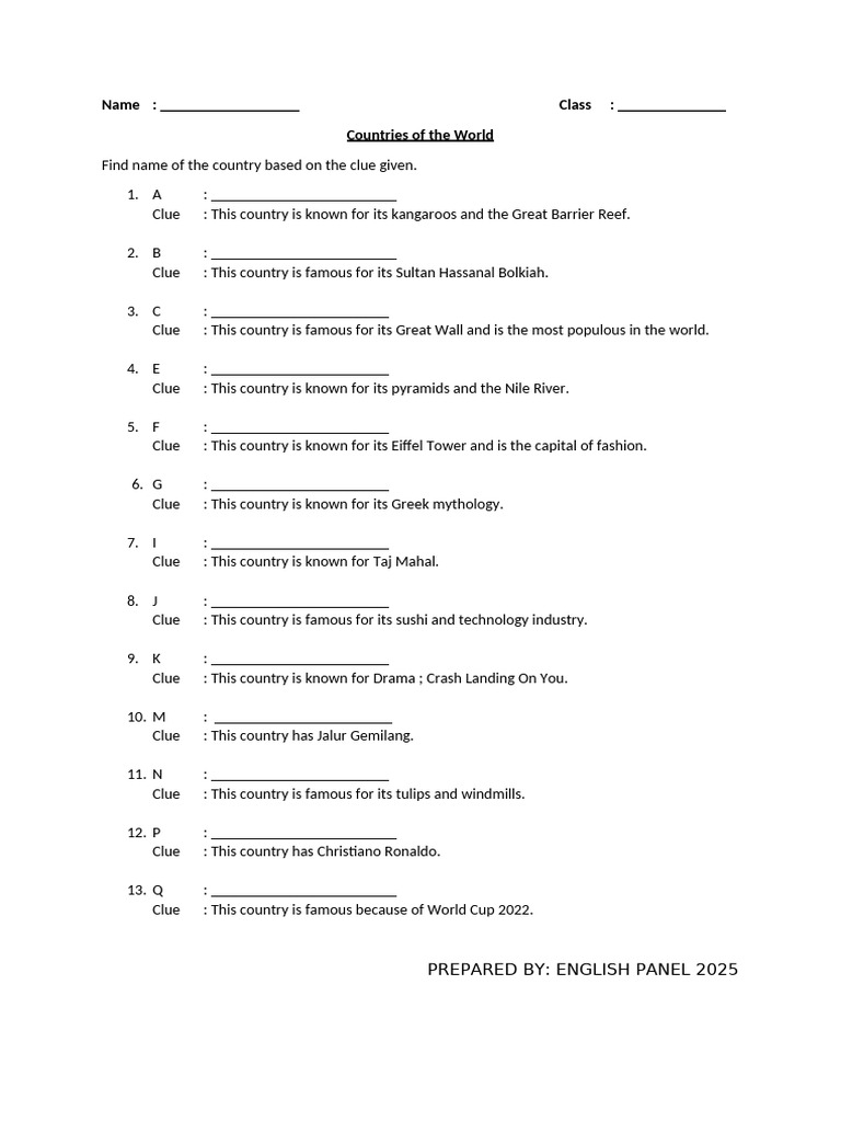Countries of The World | PDF