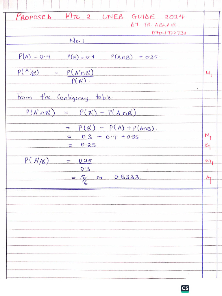 MTC 2 2024 Uneb Proposed Guide | PDF