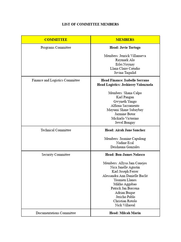 Bpa 2 1 Kmict Seminar Committee Members | PDF