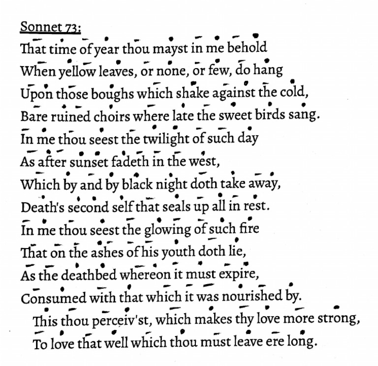 Sonnet 73 Analysis | PDF