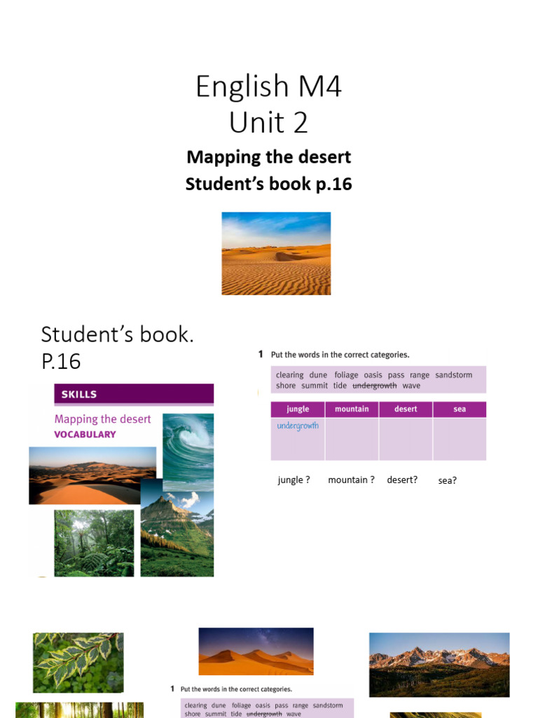 M4 Unit 2_Mapping the desert | PDF