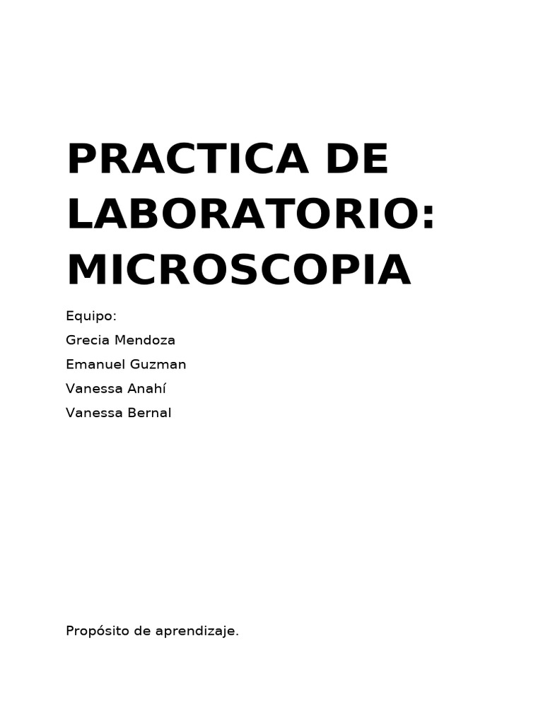 Práctica de Microscopía: Partes y Uso | PDF | Microscopio | Óptica