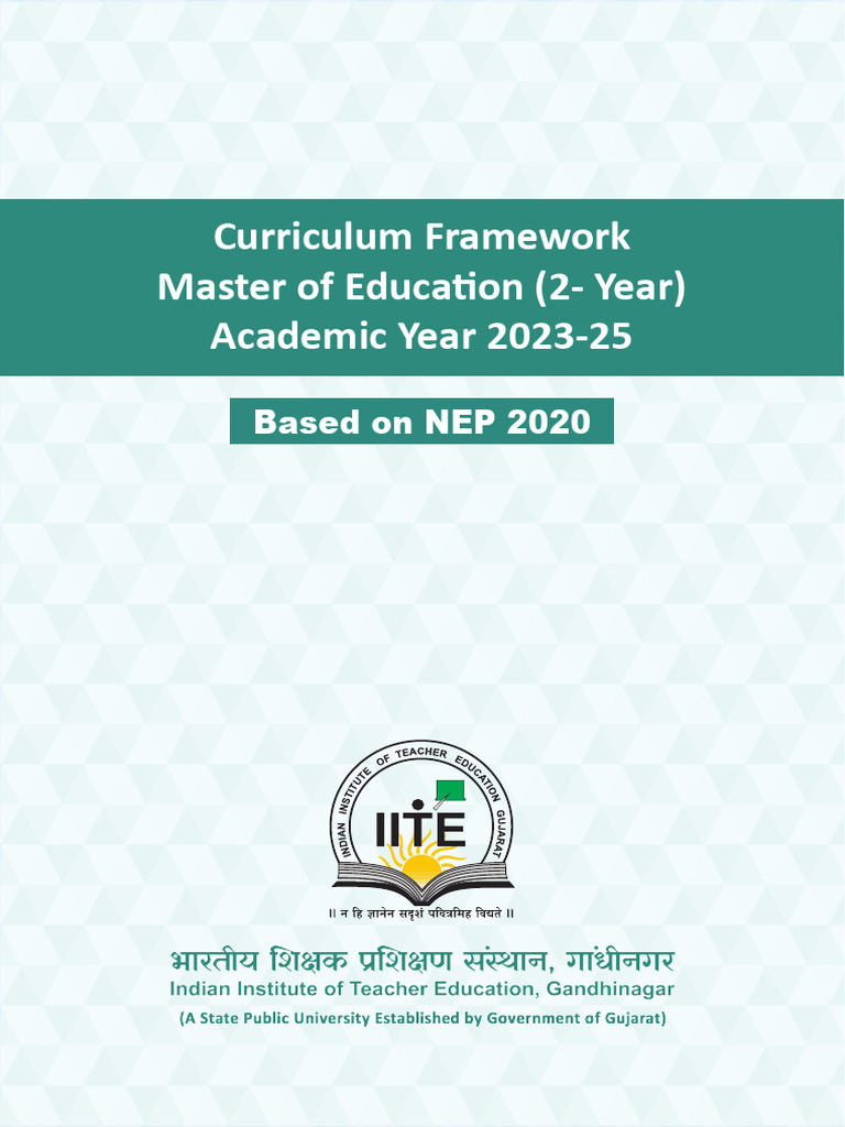 M.Ed. Curriculum Framework 2023-25 | PDF | Sampling (Statistics) | Policy
