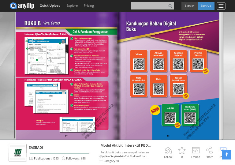 Modul Aktiviti Interaktif PBD + UASA Sejarah Ting.1 (Buku A) - SASBADI Flip PDF AnyFlip 5 | PDF