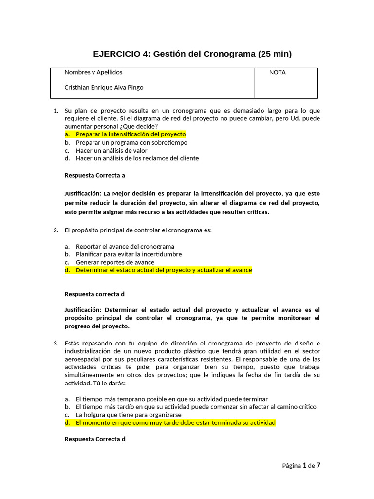 Ejercicio 04 - G_ Cronograma_VSYMGQ | PDF