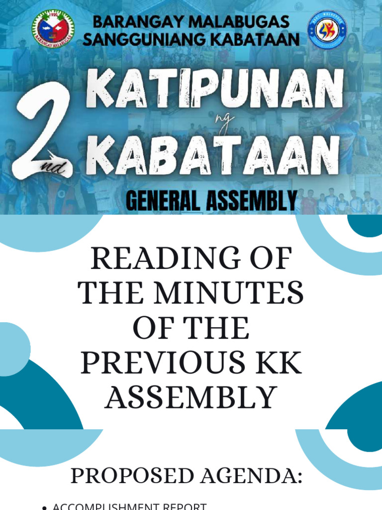 KK Assembly Minutes and Accomplishments | PDF