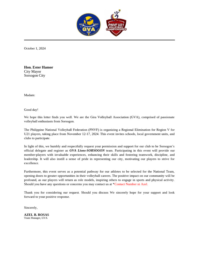GVA Letter To Mayor and DepEd | PDF | Social Psychology