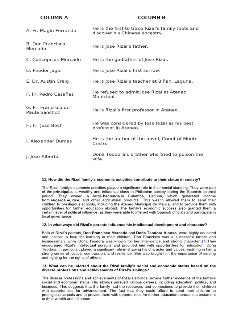 Life-and-Works-of-Rizal-Prelim-Pointers | PDF | Philippines