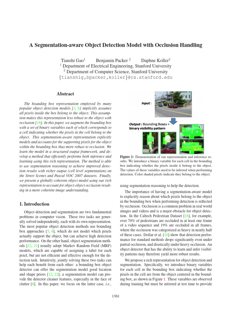 Gao, Packer, Koller - Unknown - A Segmentation-aware Object Detection ... Gao, Packer, Koller - Unknown - A Segmentation-aware Object Detection ...