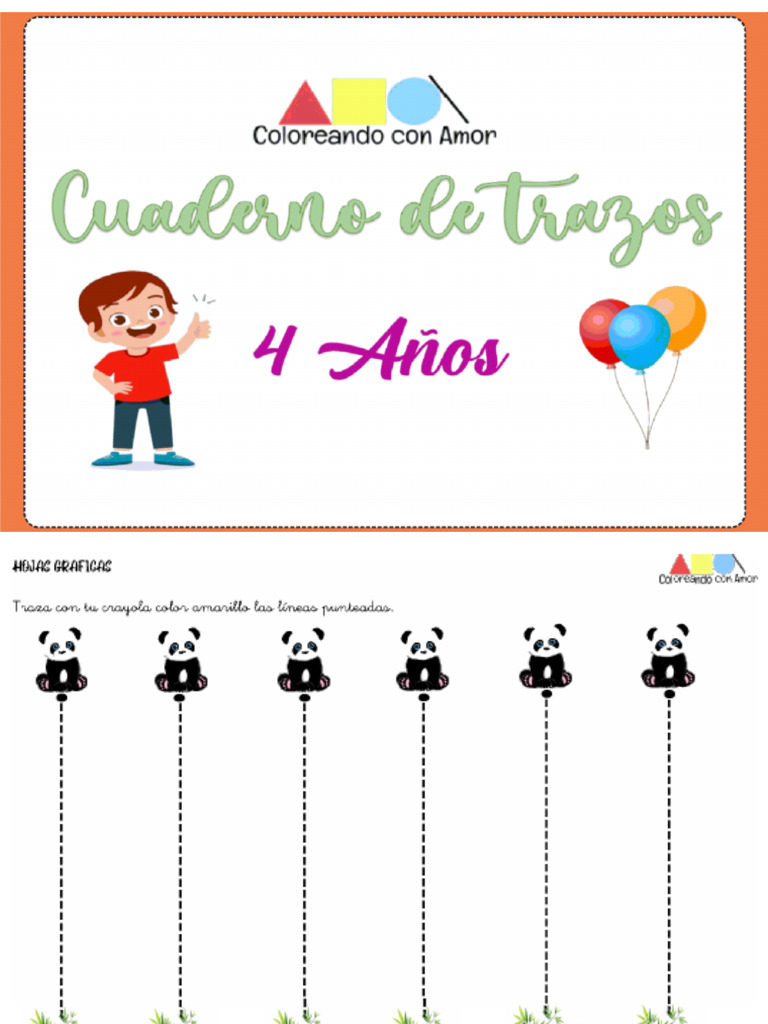 Cuaderno de Trazos para Preescolar de 4 Anos Materialesducativosnet ...