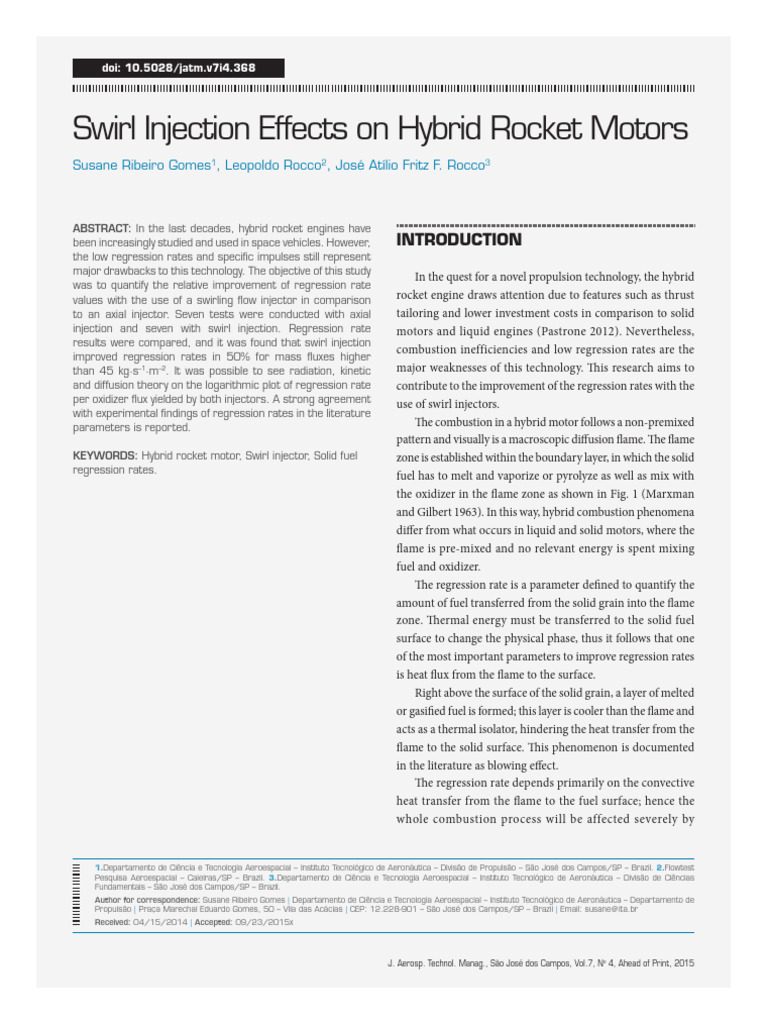 Swirl_regression_rates | PDF | Rocket Engine | Rocket