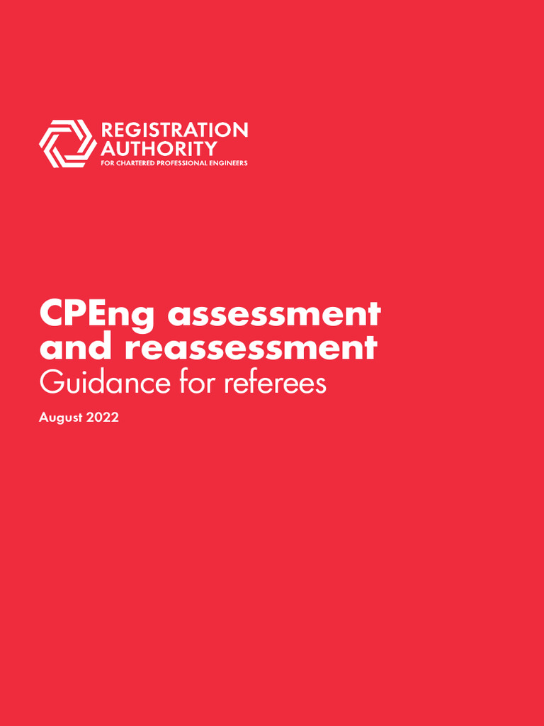 CPEng Referee Guidance Document | PDF