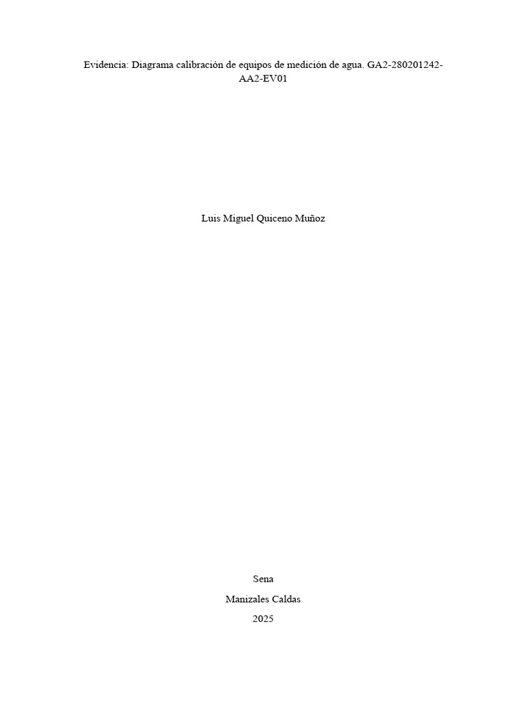 Diagrama de Calibracion de Equipos | PDF