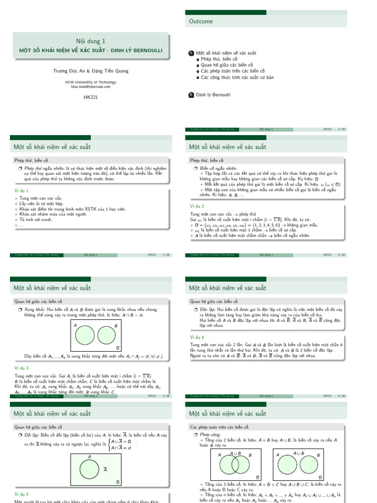 ND1.Mot So Khai Niem Ve Xac Suat.pdf | PDF
