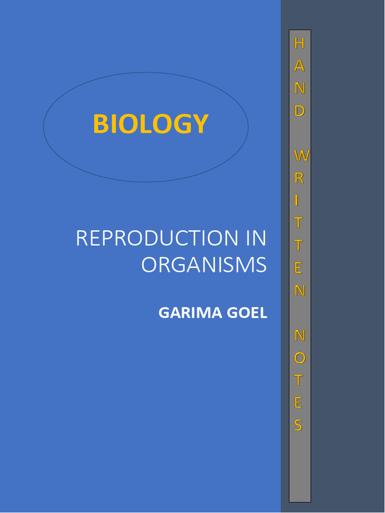 Reproduction in Organisms Hand Written Notes | PDF | Nature