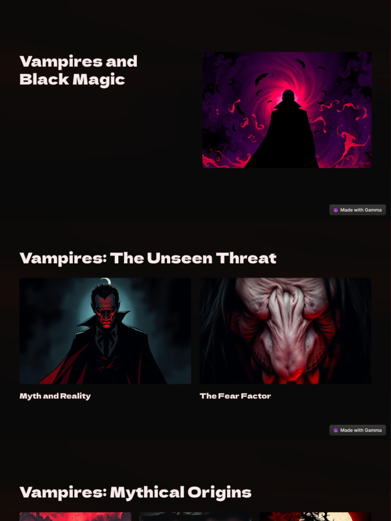 Vampires and Black Magic Unraveling The Mysteries | PDF
