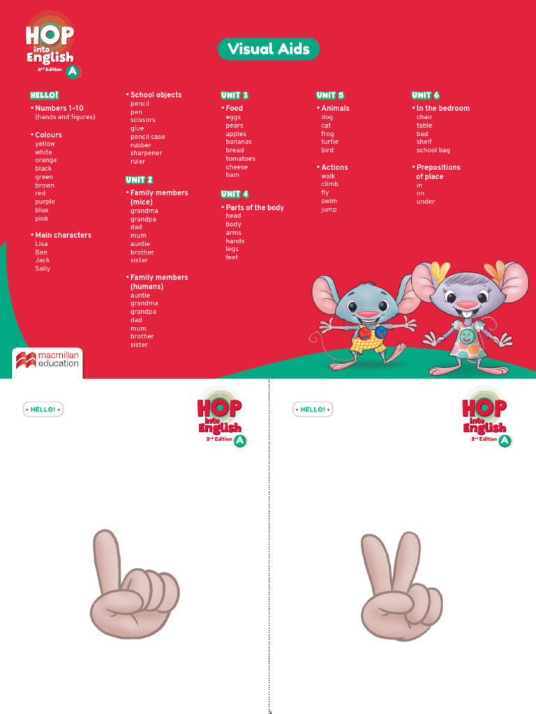 Hop Into English 2nd Edition A Flashcards | PDF