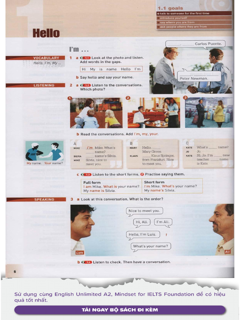 English Unlimited. Starter A1 Coursebook-Trang | PDF