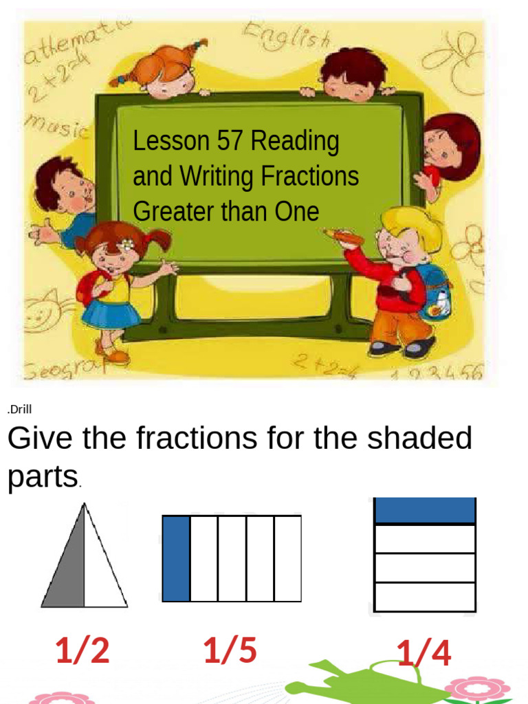 Understanding Fractions Greater Than One | PDF