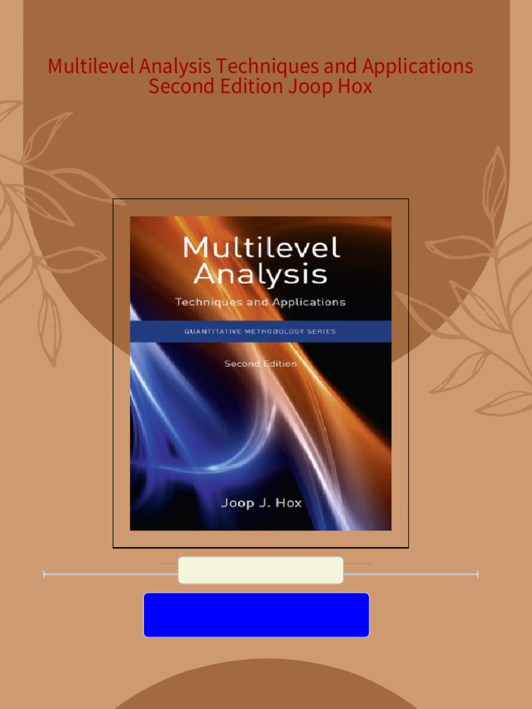 44762 | PDF | Multilevel Model | Linear Regression