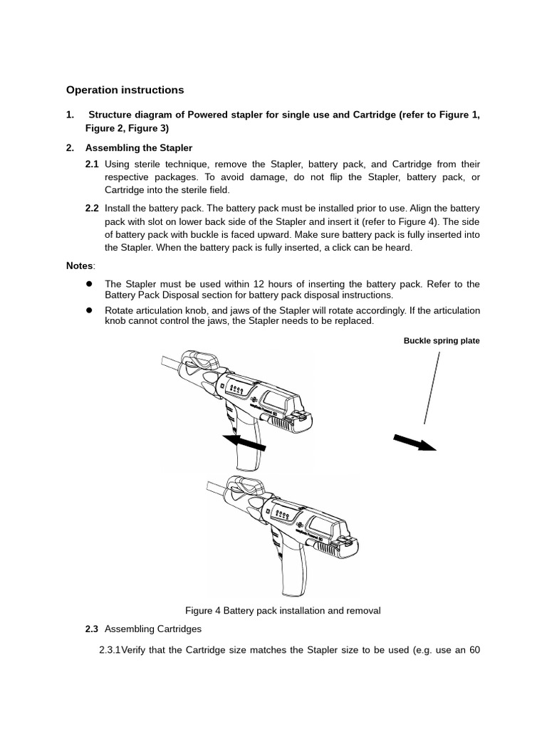 Powered Stapler Assembly Guide | PDF | Cartridge (Firearms)