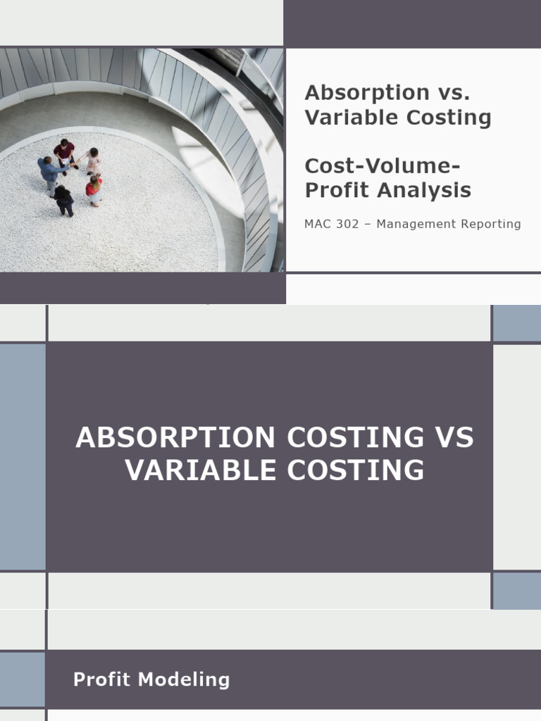 Absorption-vs-Variable-and-CVP-Analysis | PDF | Cost | Cost Of Goods Sold