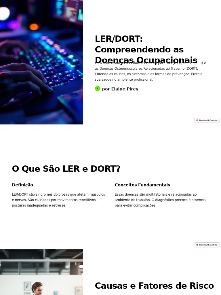 LER/DORT: Causas, Sintomas e Prevenção | PDF | Doenças e distúrbios ...
