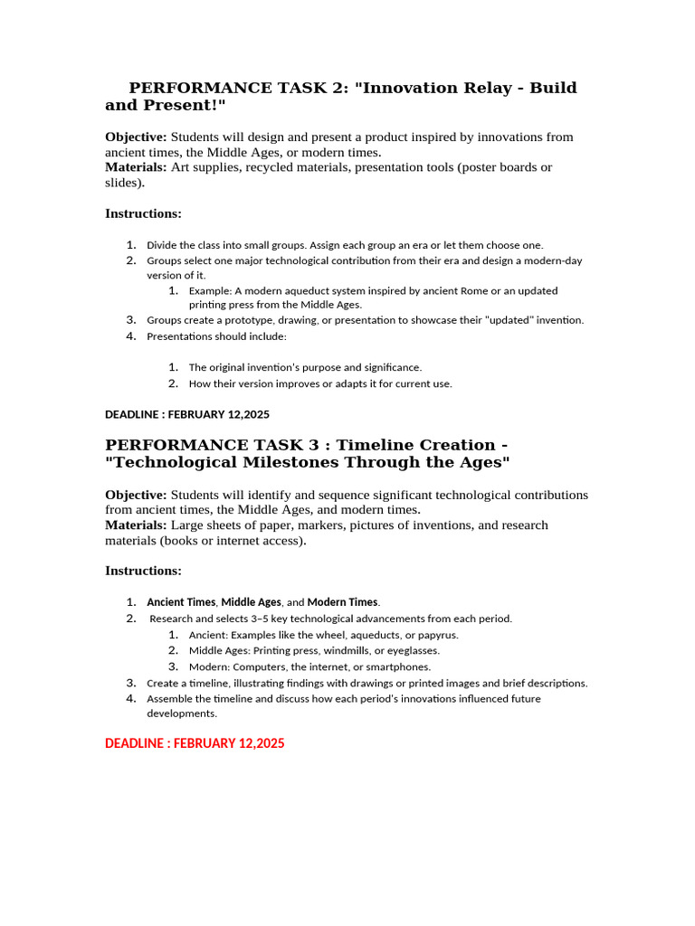 Sts Performance Task | PDF