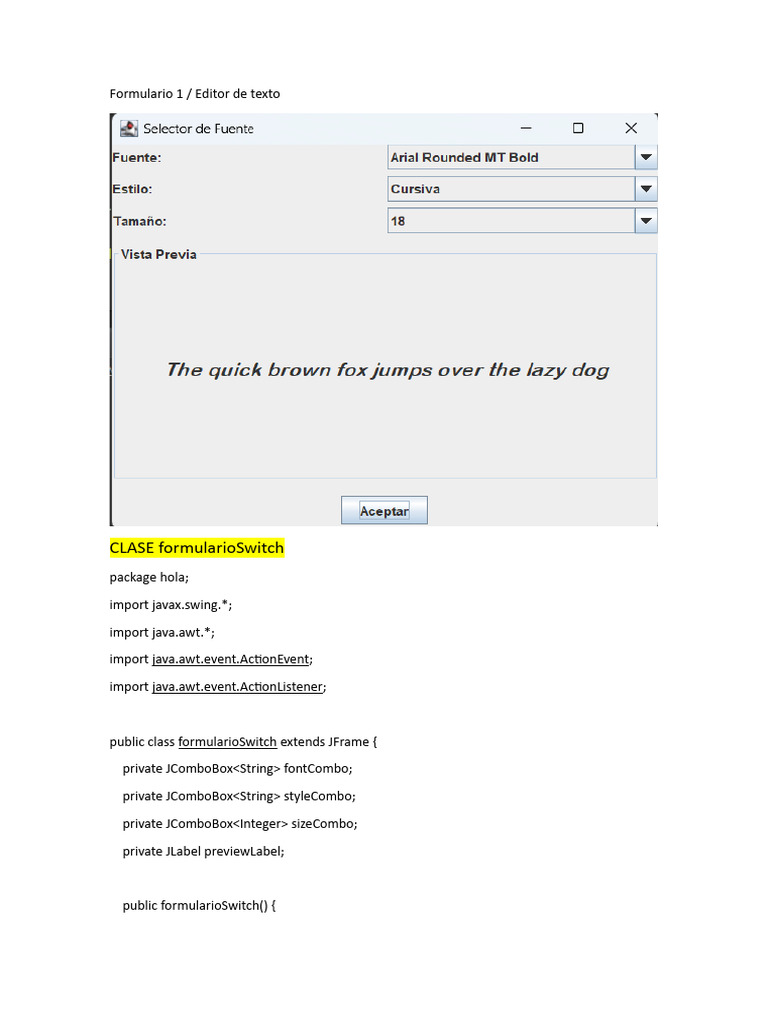 Tarea1 Java Swing | PDF